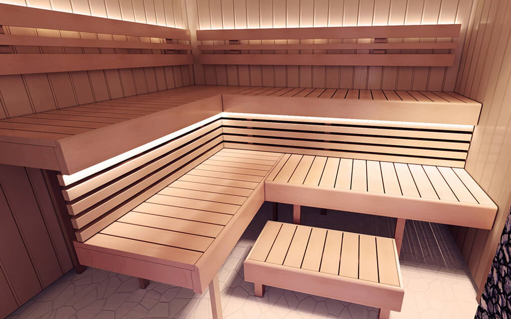 The sauna benches and the boards used for them - Timberrest.com ...